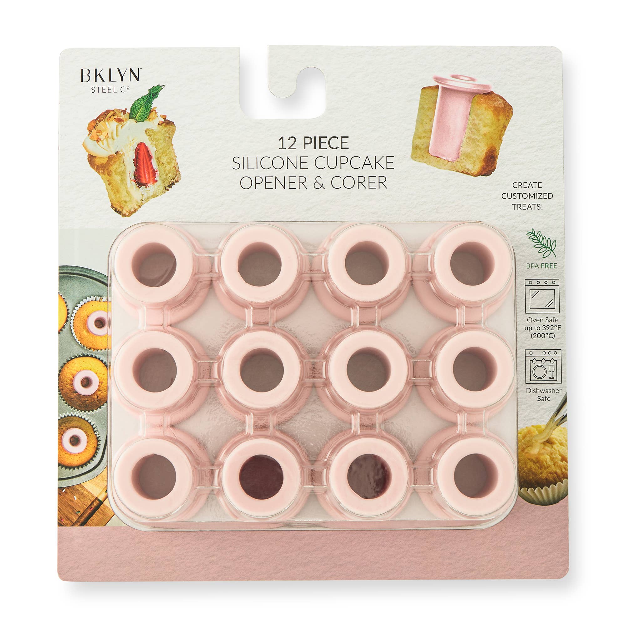 Core Home Cupcake Opener and Corer Set | 12 Piece Silicone Baking Tool ...
