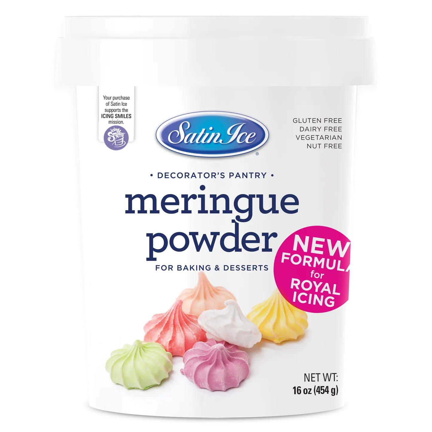 Satin Ice Meringue Powder – 16 oz Royal Icing & Buttercream Mix ...