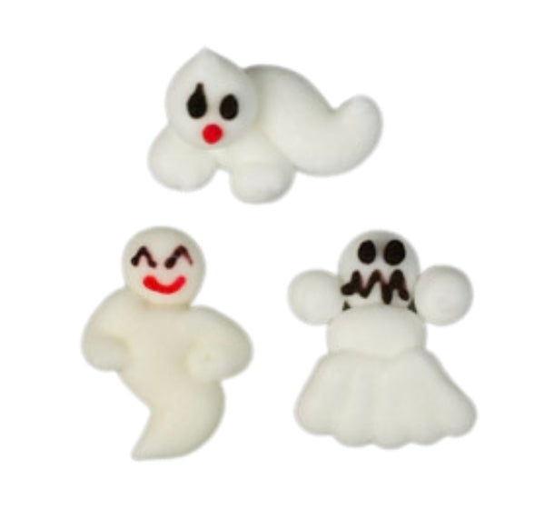 Edible Mini Ghost Royal Icing Decorations – ¾” (12 Count) – Cakewalk ...