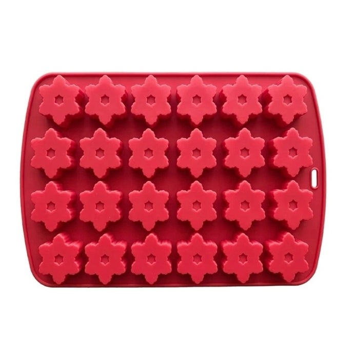 Snowflake Silicone Mold with 24 Cavities for Candy and Chocolate ...